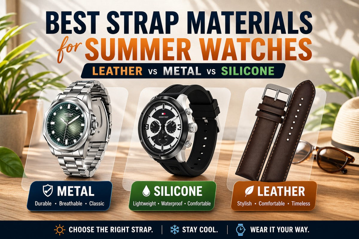 Best Watch Straps for Summer: Leather vs Metal vs Silicone Guide ...