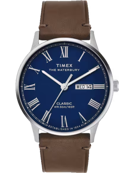 Timex Men Round Dial & Leather Straps Analogue Chronograph Watch TWEG2 ...
